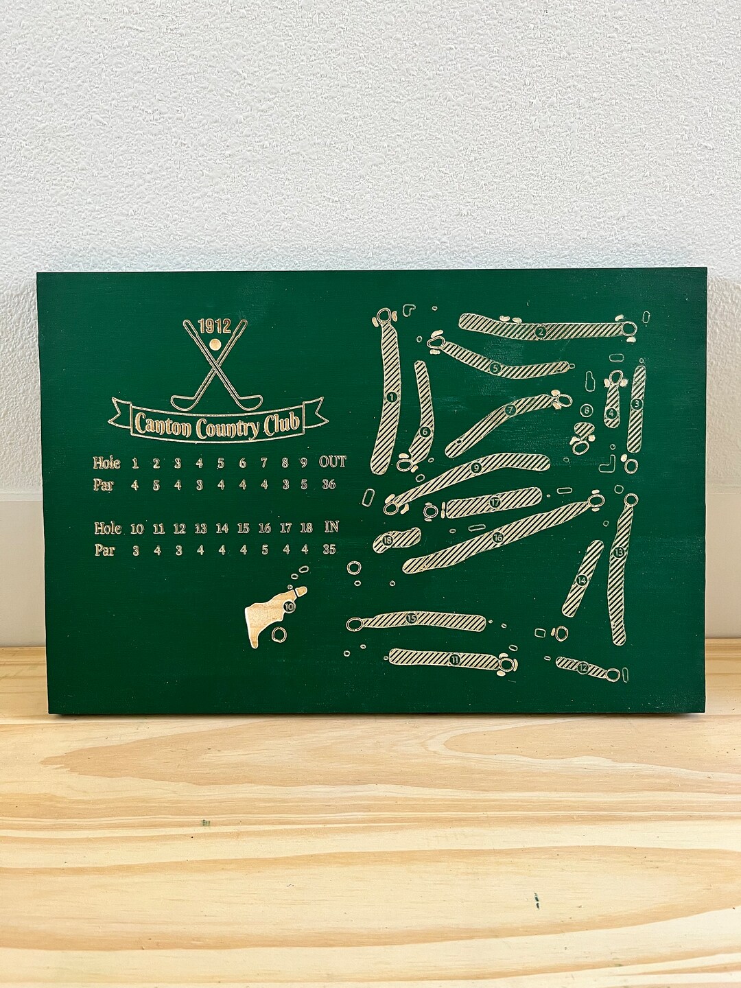 Canton Country Club Golf Course Map Wooden Sign - Etsy