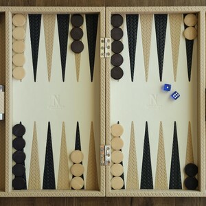 Handmade Leather Backgammon Set - Etsy