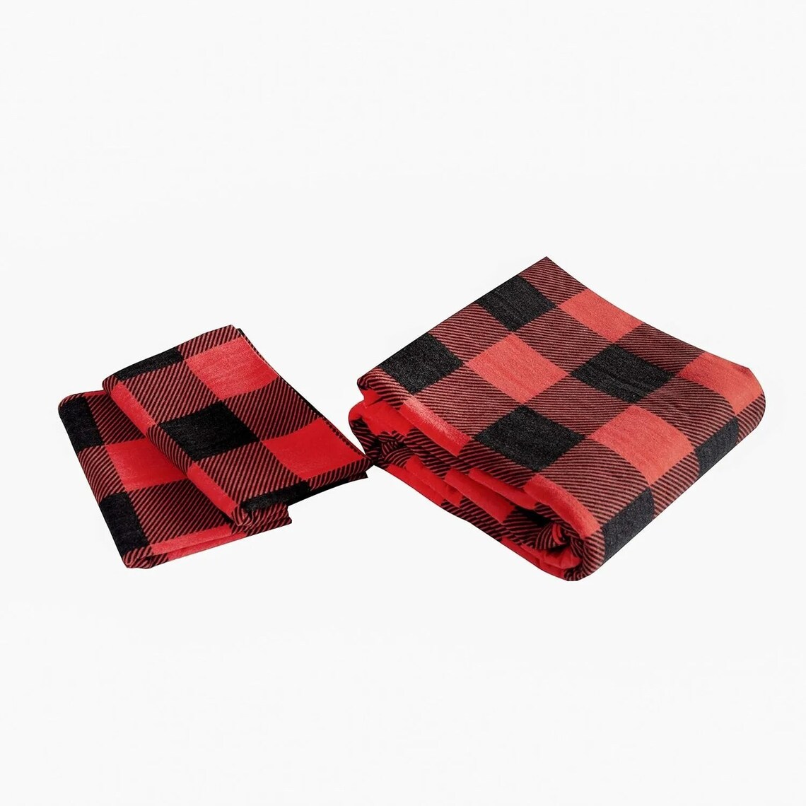 180 Gram Cotton Heavy Flannel Duvet Cover Set (red Black Plaid,full ...