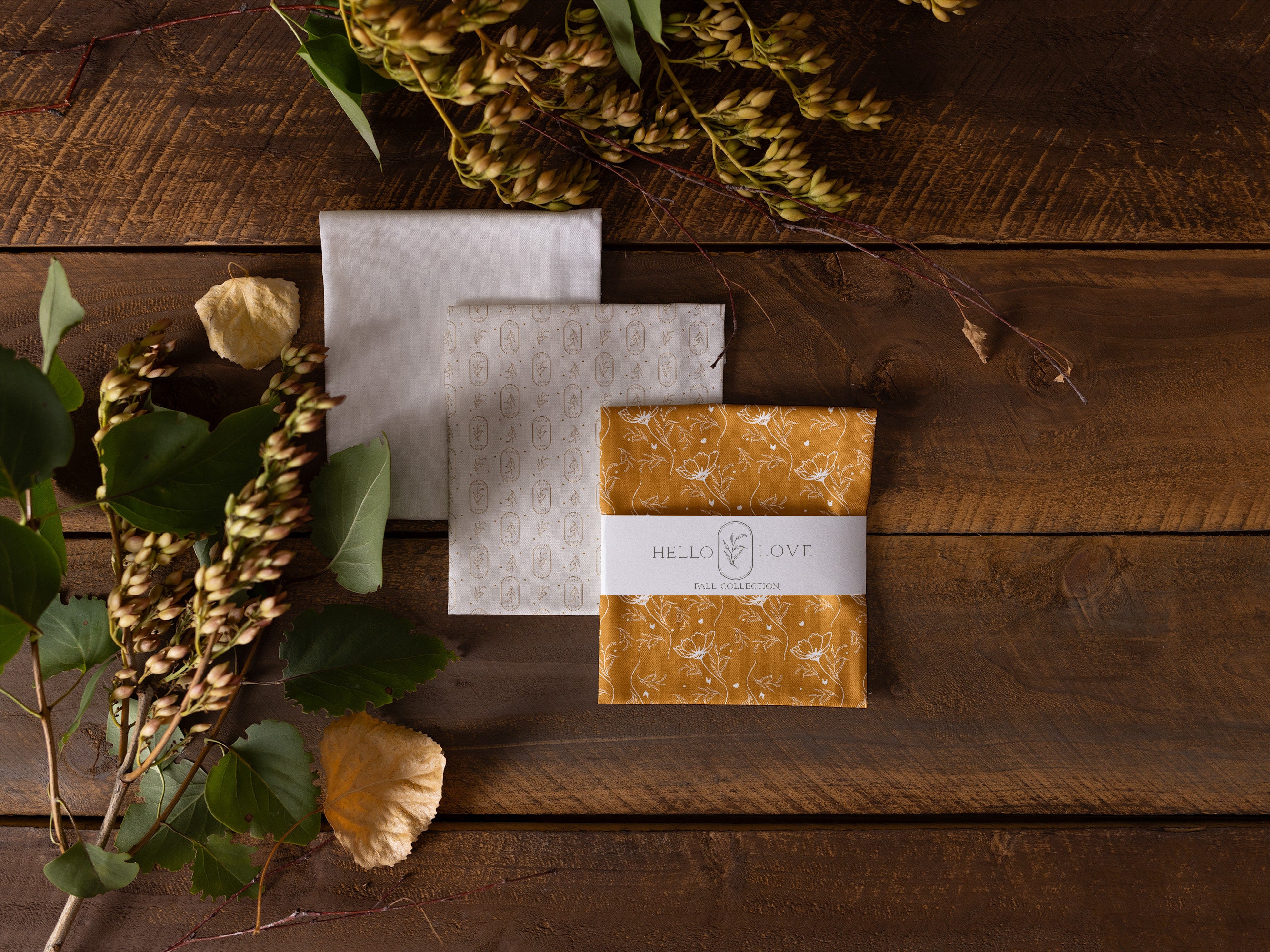 Fabric Mockup, Folded Stacked Fabric Swatches, Fall Collection for SPD ...