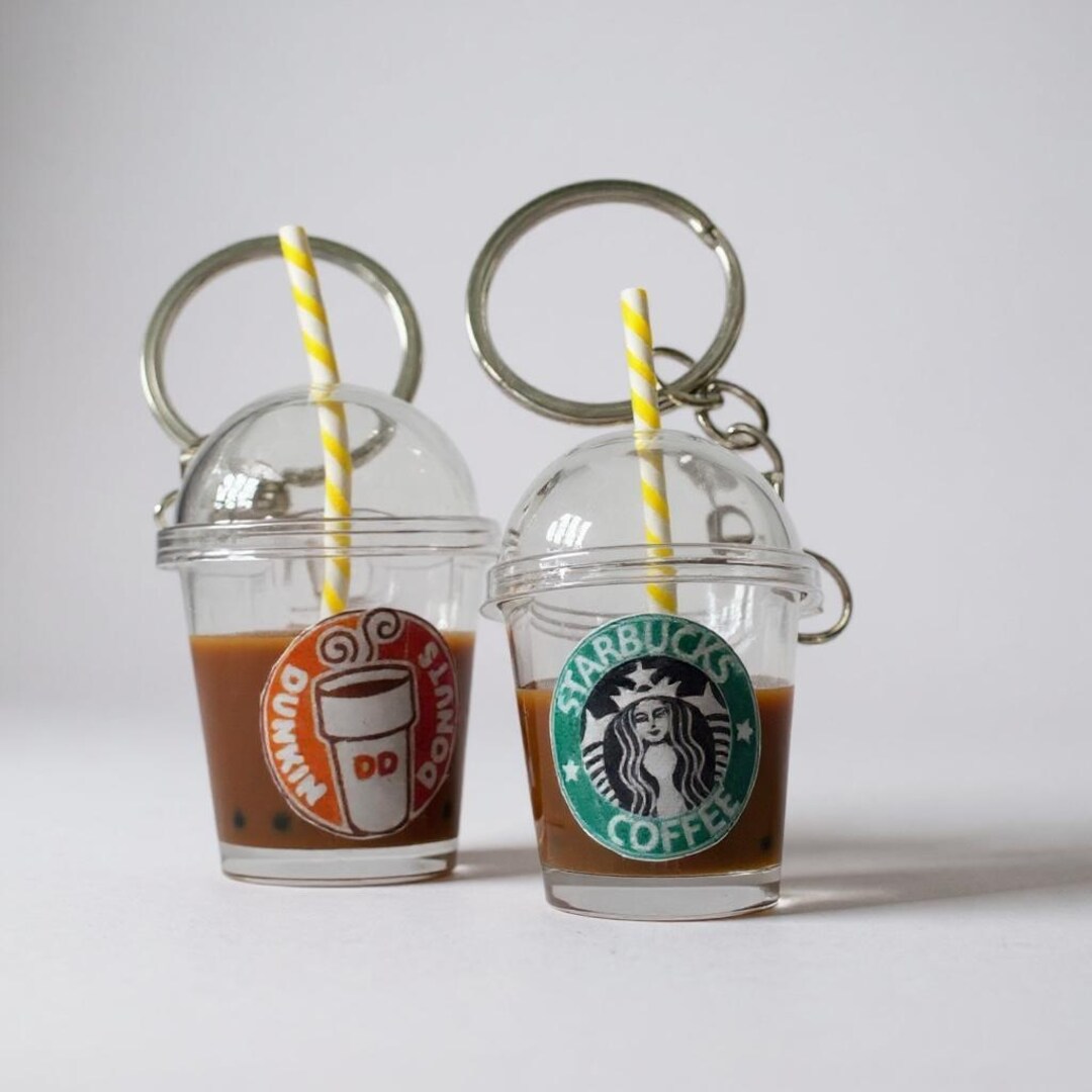 Mini Iced Coffee Keychain Set, Inspired by Starbucks – Cute Drink Cup ...
