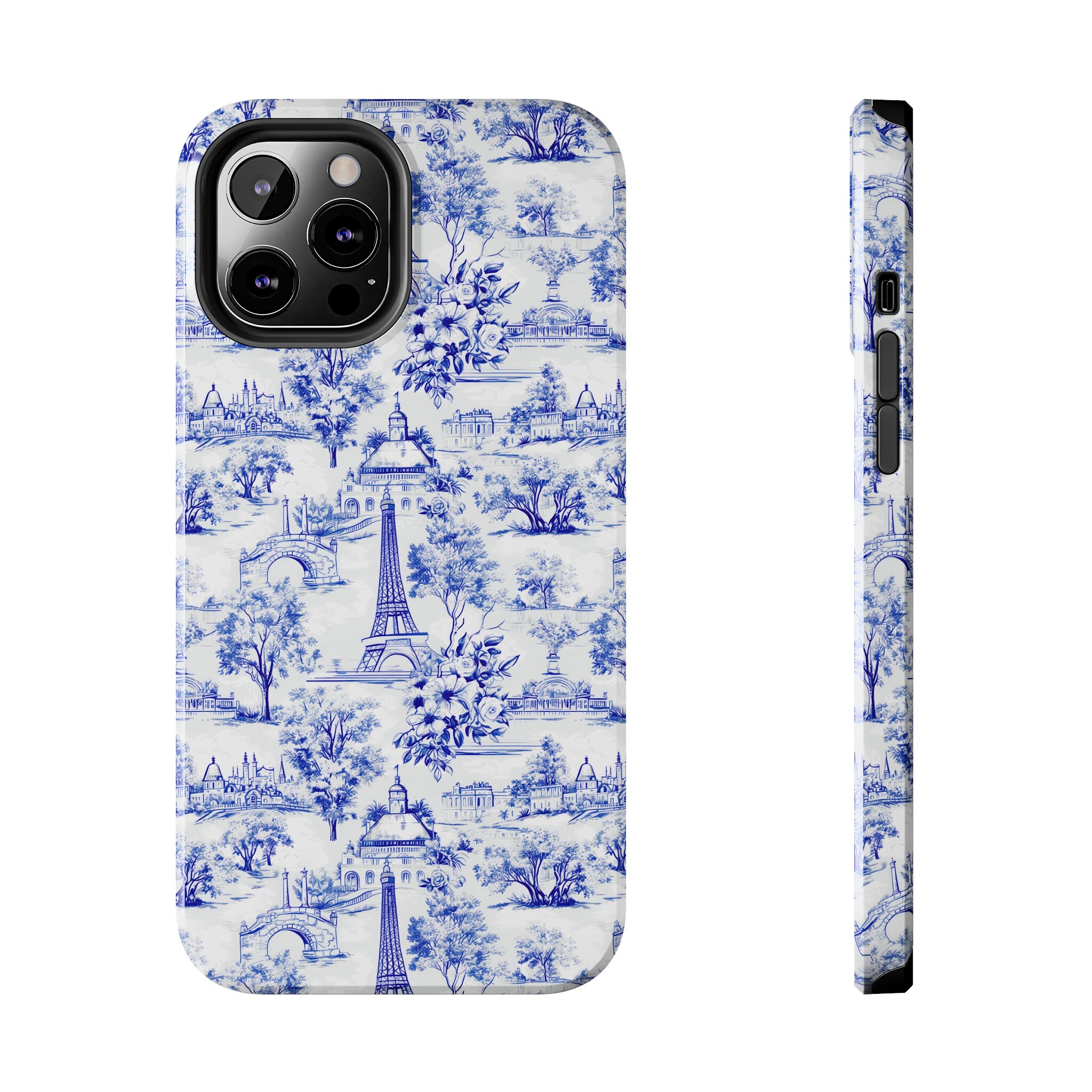 Emily Blue and White Parisian Blue Toile Tough Phone Cases - Etsy