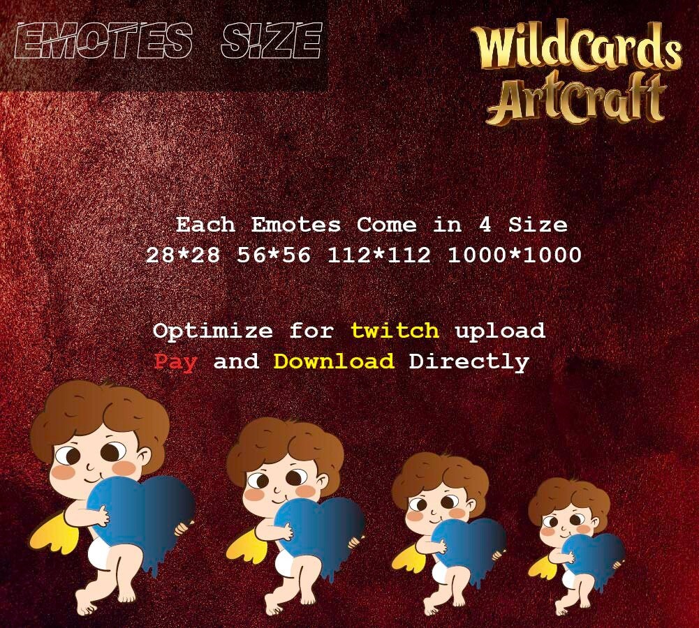 Baby Angel Emotes for Twitch and Discord, Gamer Emotes, Chat Icons ...