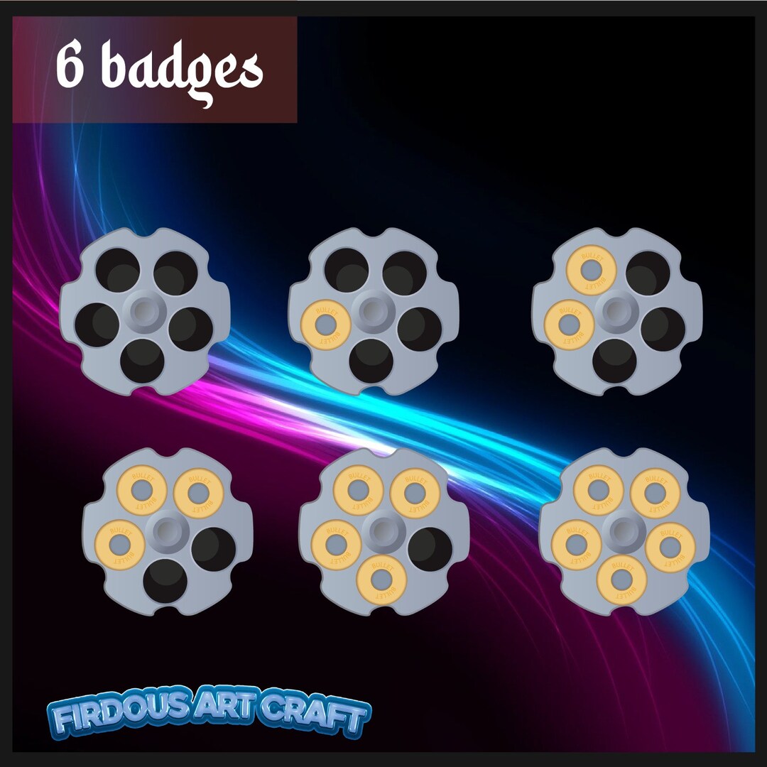 Bullet Round Sub Badges for Twitch, Bullet Round Bit Sub Badges for ...