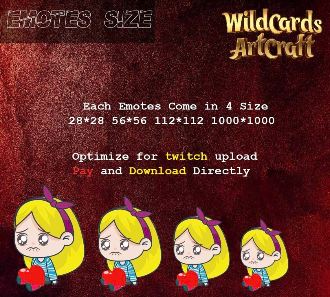 Colorful Yellow Hair Girl Emotes, High Quality Premium Twitch Emotes ...