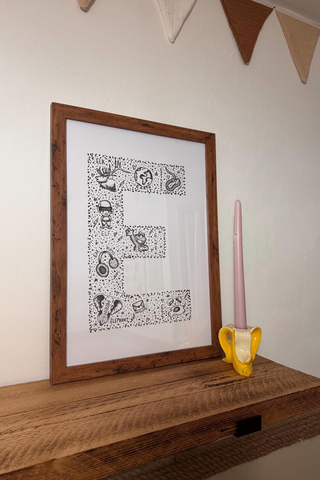 E - Custom Initial Drawing - Etsy
