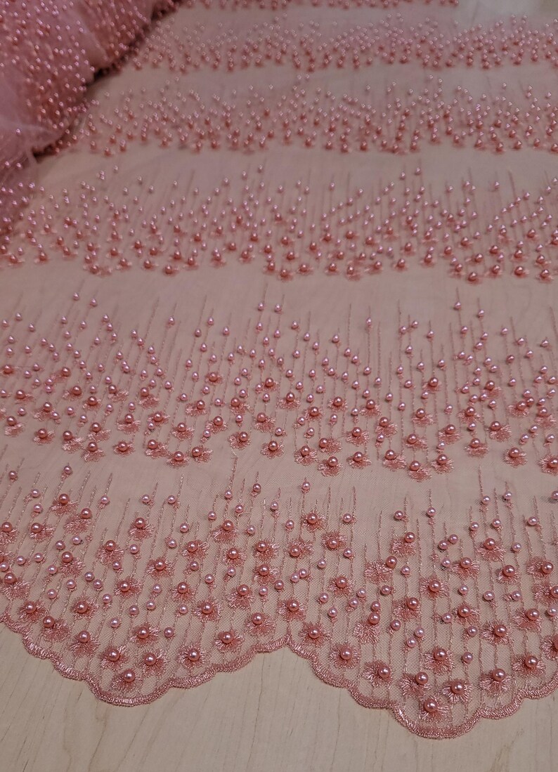 Pearl Beaded on Mesh - Etsy