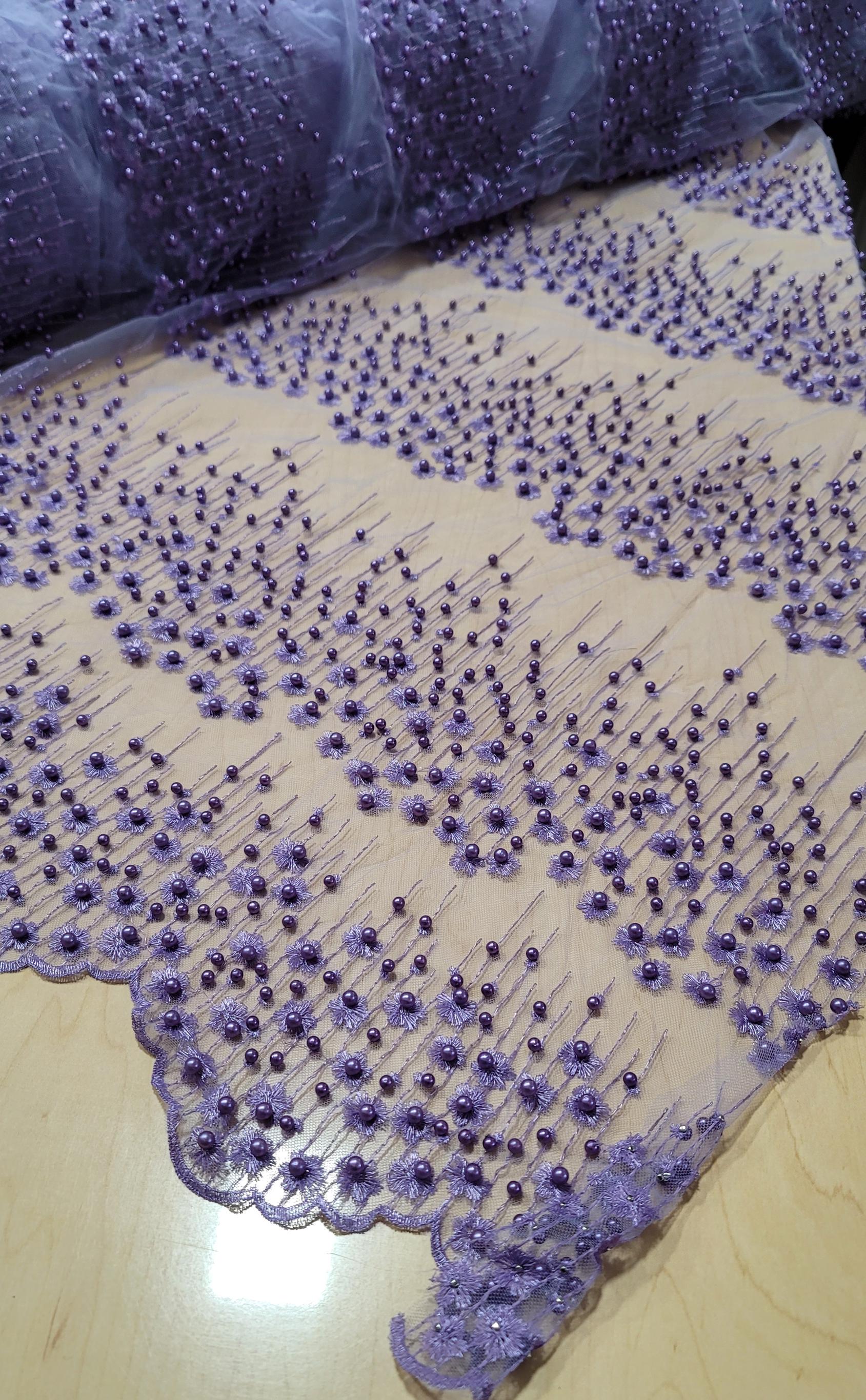 Pearl Beaded on Mesh - Etsy