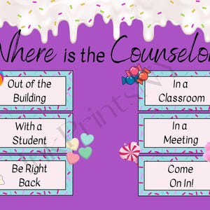 Where is the Counselor Sign, Candy Theme Sign, Willy Wonka Inspired ...