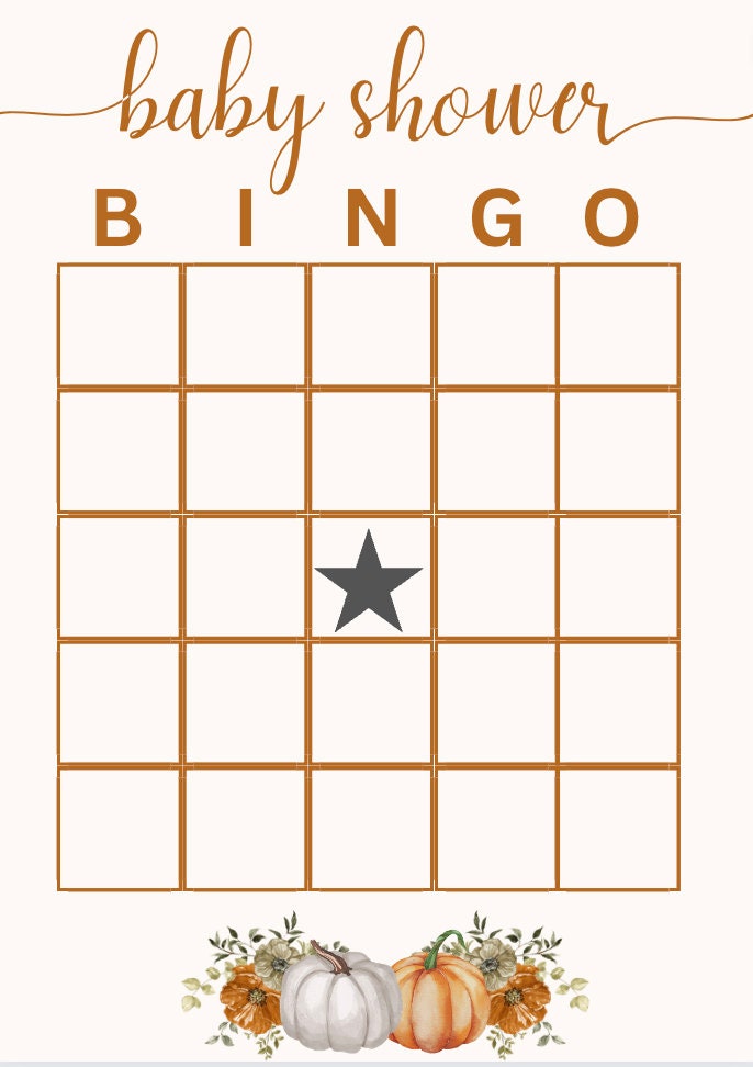 Fall Theme Baby Shower Games, Pumpkin Decoration Baby Shower, Baby ...