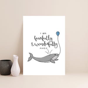Psalm 139 Fearfully and Wonderfully Made // Christian Wall Art, Bible ...