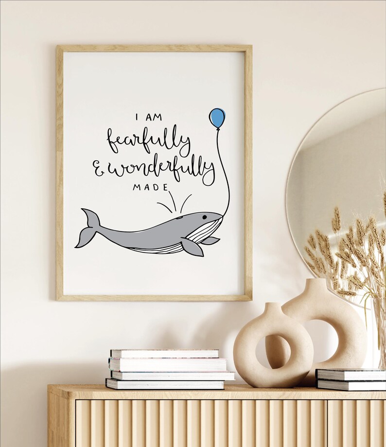 Psalm 139 Fearfully and Wonderfully Made // Christian Wall Art, Bible ...