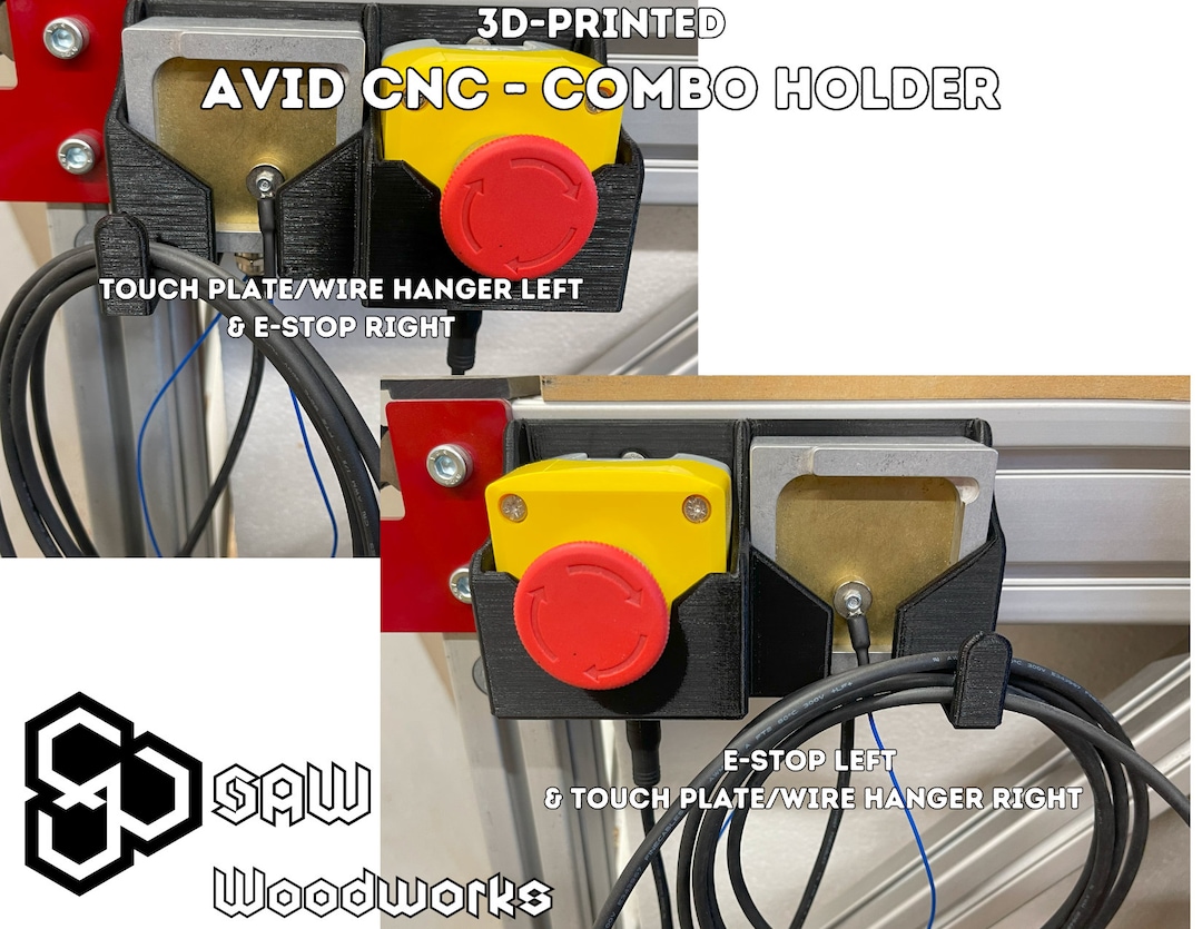 AVID CNC COMBO Estop and Touch Plate Holder 3D Printed Tool - Etsy