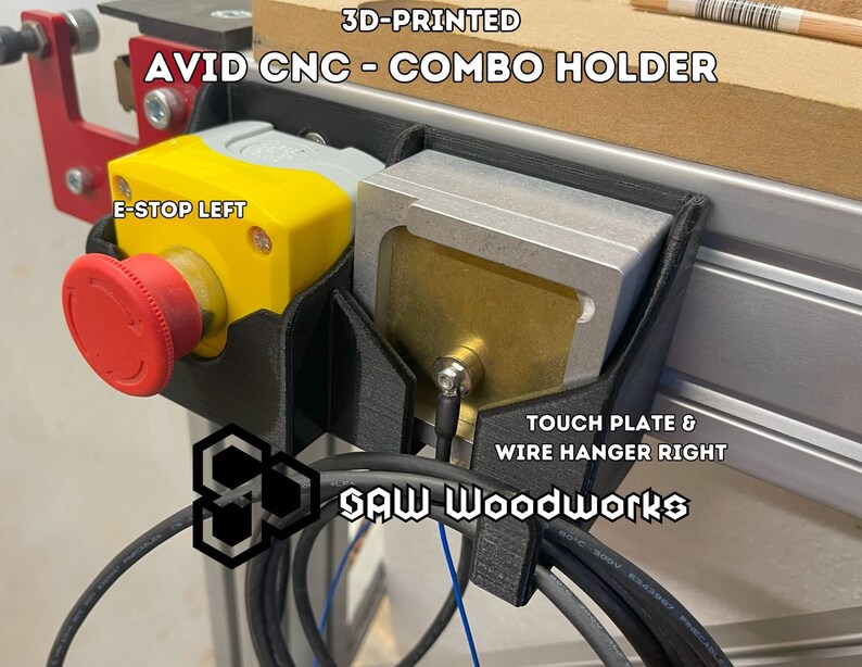 AVID CNC COMBO Estop and Touch Plate Holder 3D Printed Tool Holder - Etsy