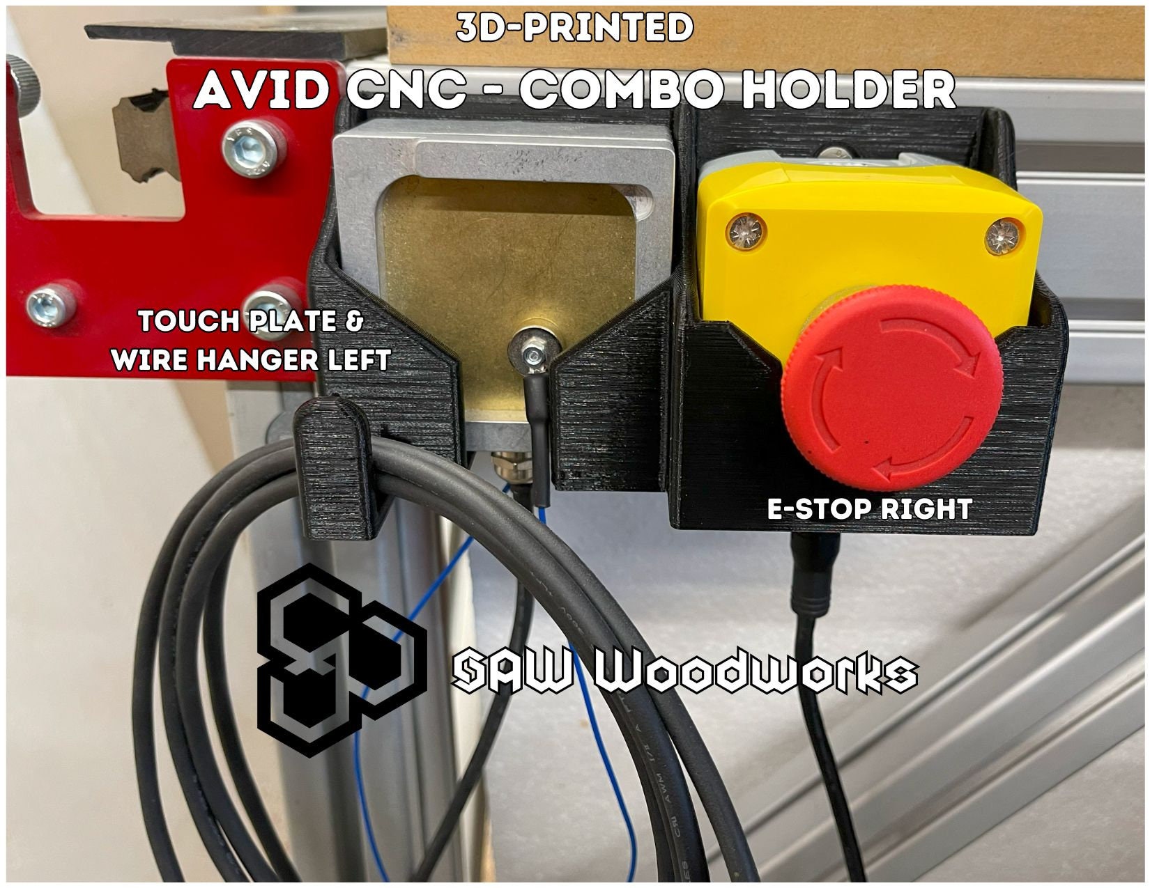 AVID CNC COMBO Estop and Touch Plate Holder 3D Printed Tool Holder - Etsy