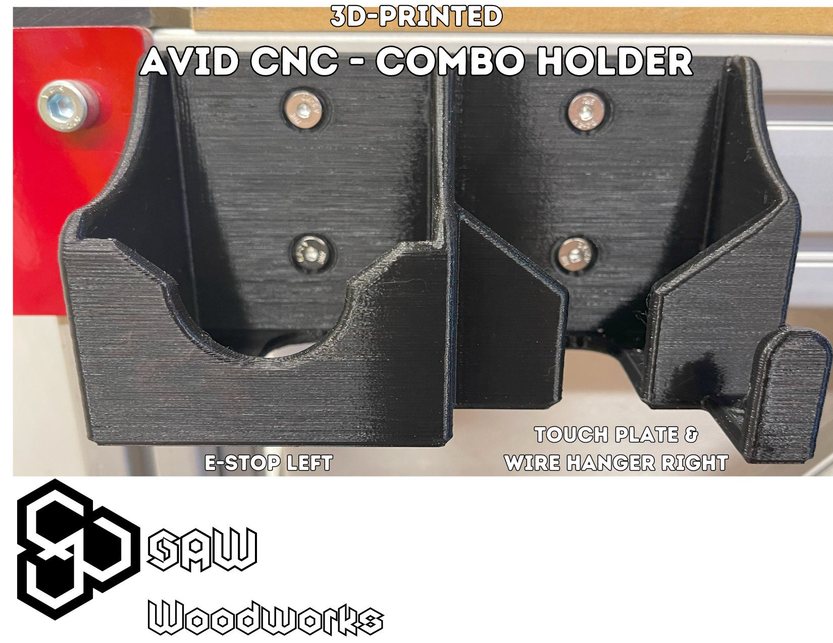AVID CNC COMBO Estop and Touch Plate Holder 3D Printed Tool Holder - Etsy