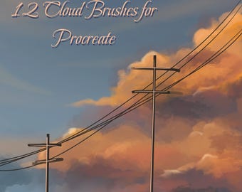 Procreate Brushes: Sky Dreamscape Collection, 24 Majestic Makoto Shinkai Style Cloud Brushes for ...
