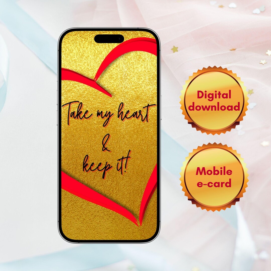Digital Romantic Card Mobile E-card for Lovers Electronic Love Message ...