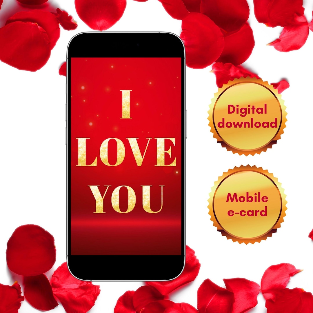 Digital Romantic Card Mobile E-card for Lovers Electronic Love Message ...