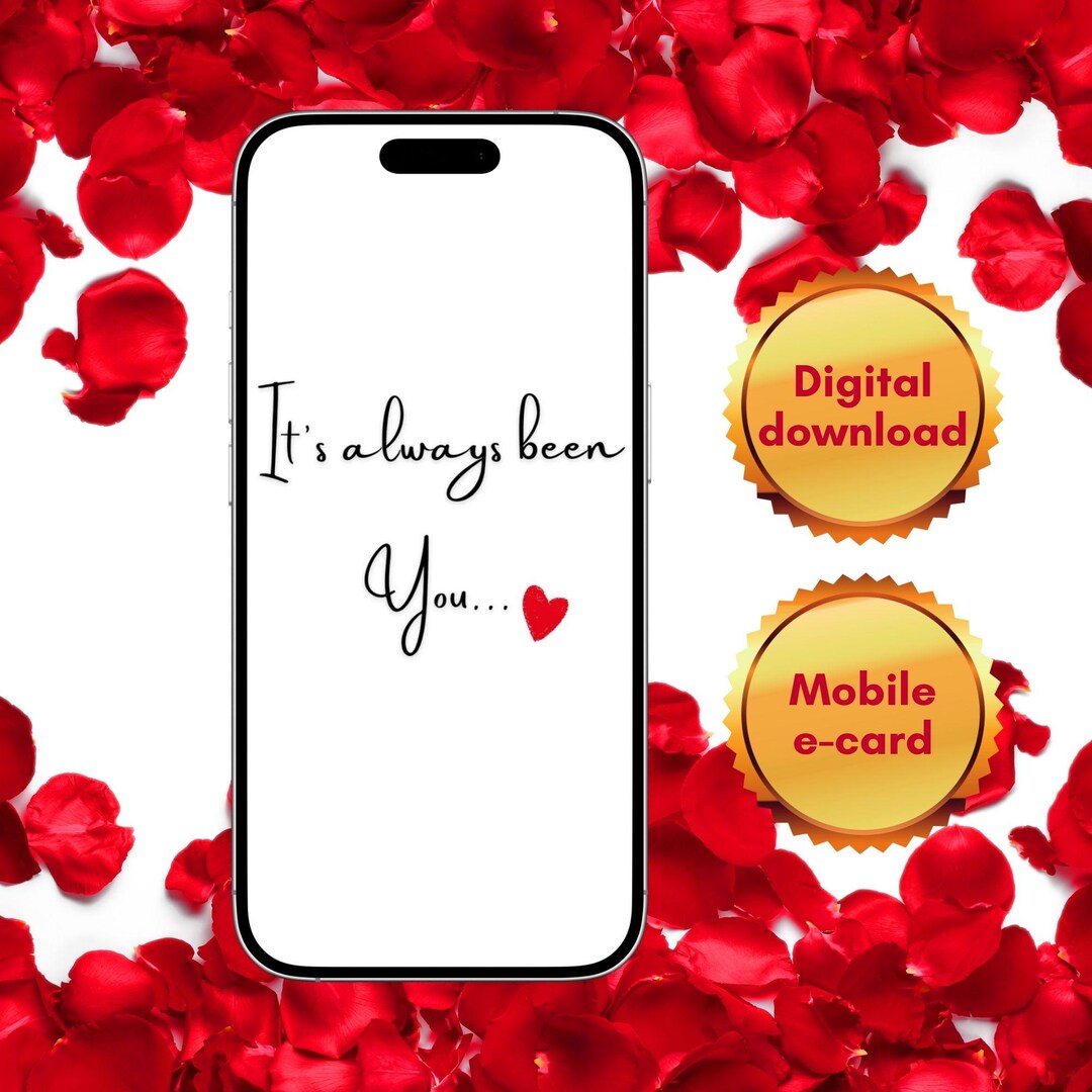 Digital Romantic Valentines Card Mobile E-card for Lovers Electronic ...