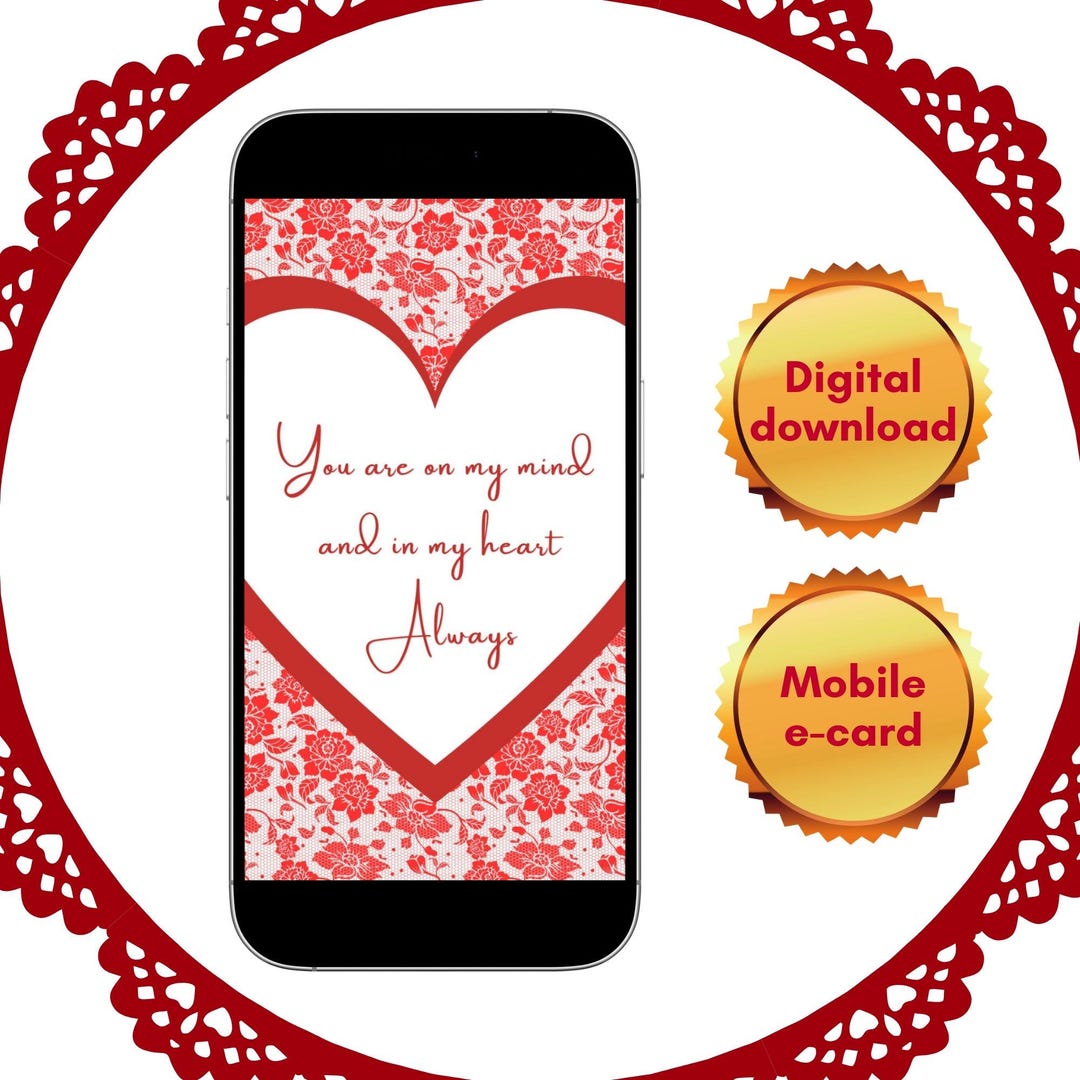 Digital Romantic Card Mobile E-card for Lovers Electronic Love Message ...