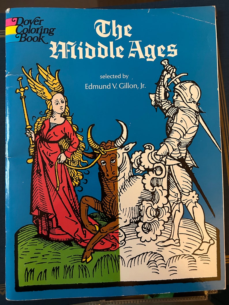 The Middle Ages Vintage Coloring Book Dover Coloring Book - Etsy