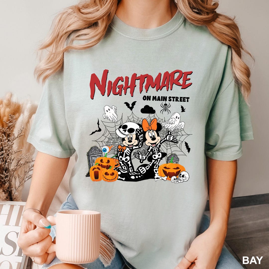 Disney Nightmare Shirt, Comfort Colors, Mickey Minnie Halloween Shirt ...