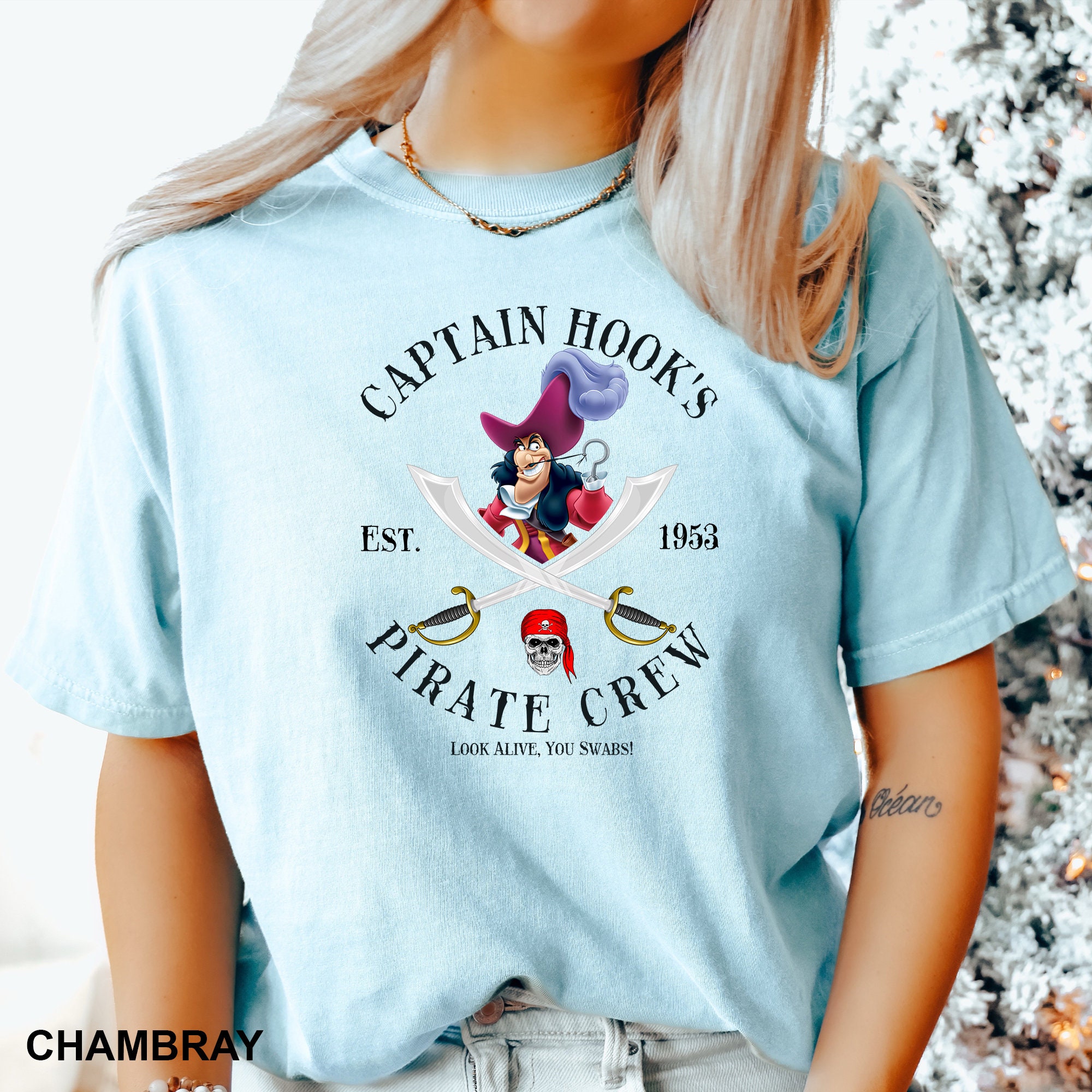 Peter Pan Captain Hook Pirate Crew Est 1953 Shirt, Funny Peter Pan ...