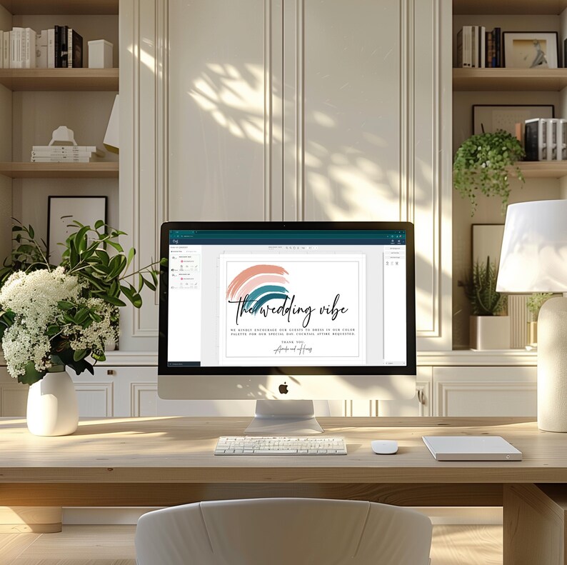 Wedding Attire Card Template, Wedding Color Palette Card, Color Palette ...