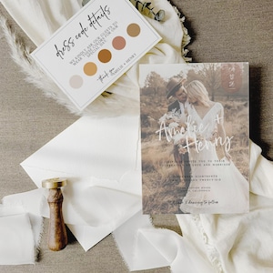 Modern Wedding Color Palette Card Custom Dress Code Card Template DIY ...