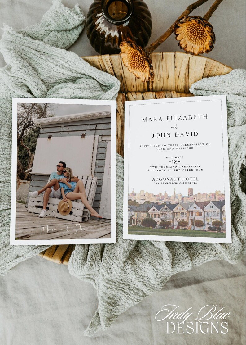 San Francisco Modern Wedding Invitation Template Personalized Modern ...