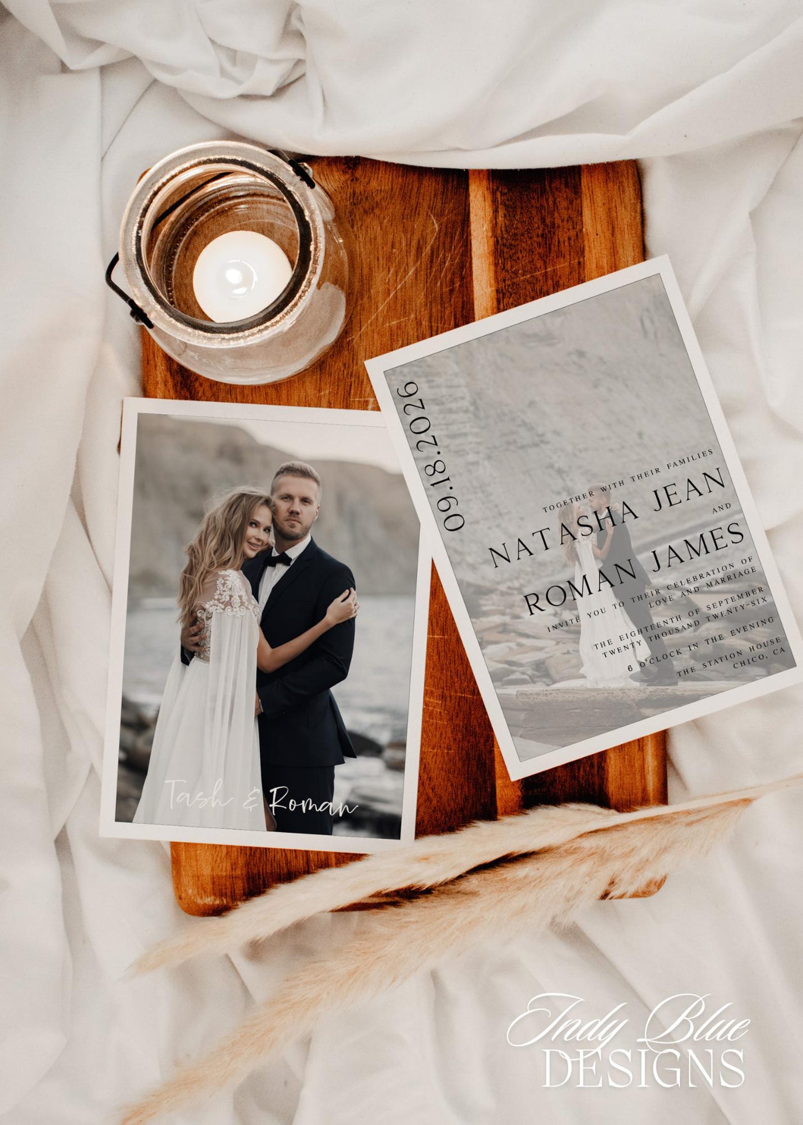 Unique Photo Wedding Invitation Template Classic Minimalist Invitation ...