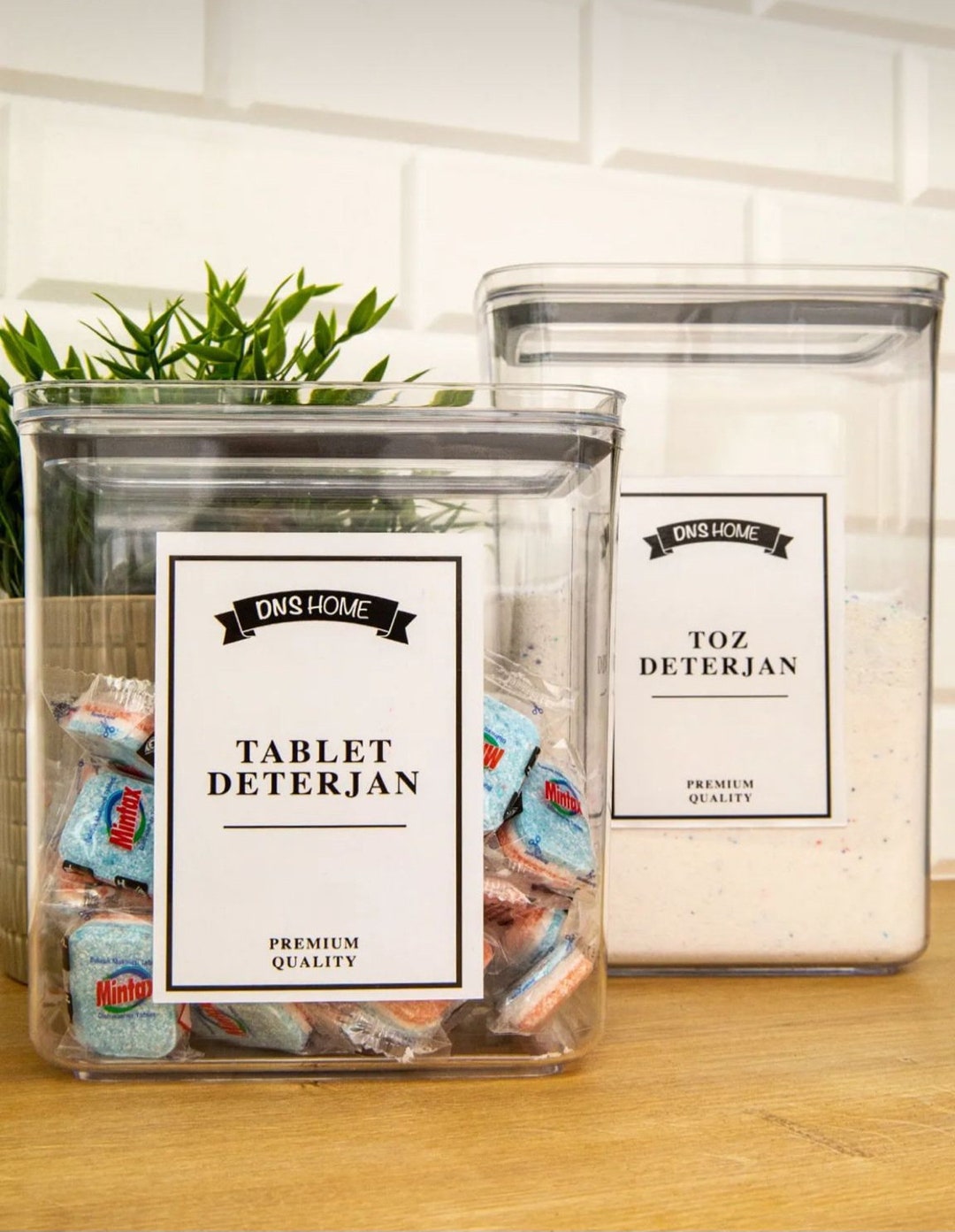 Double Storage Container Detergent Holder Detergent Box Mica Detergent ...