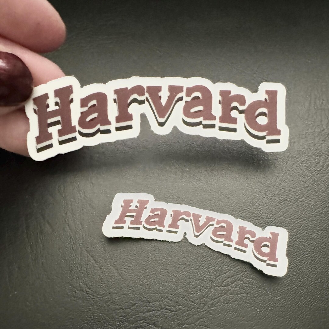 Harvard Sticker - Tri-color - Etsy