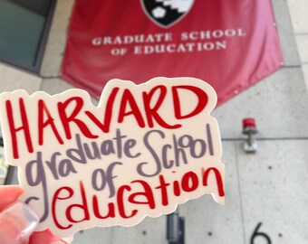 Harvard University Graduate School of Education Sticker - Etsy