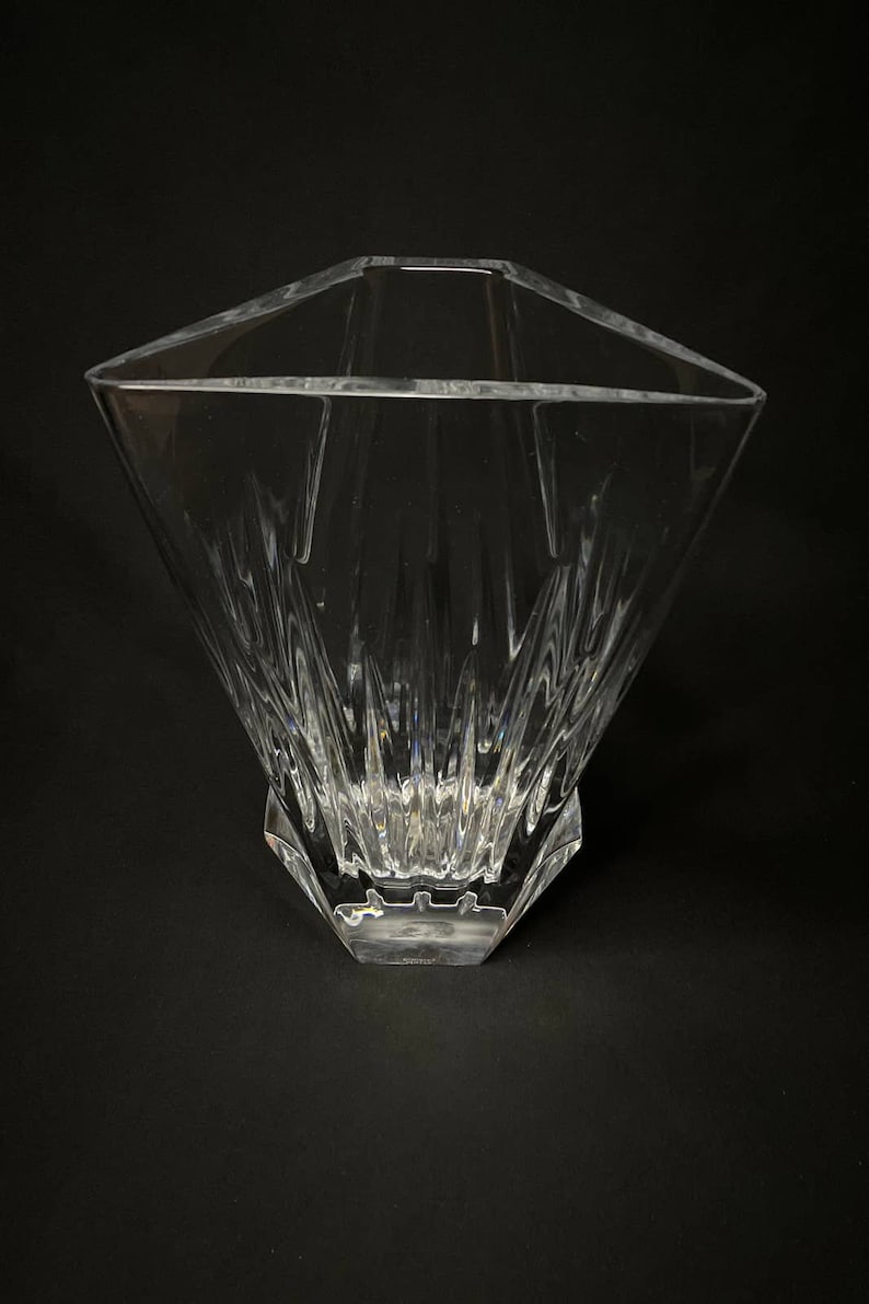 Miller Rogaska Unique Geometric Design Crystal Vase - Etsy