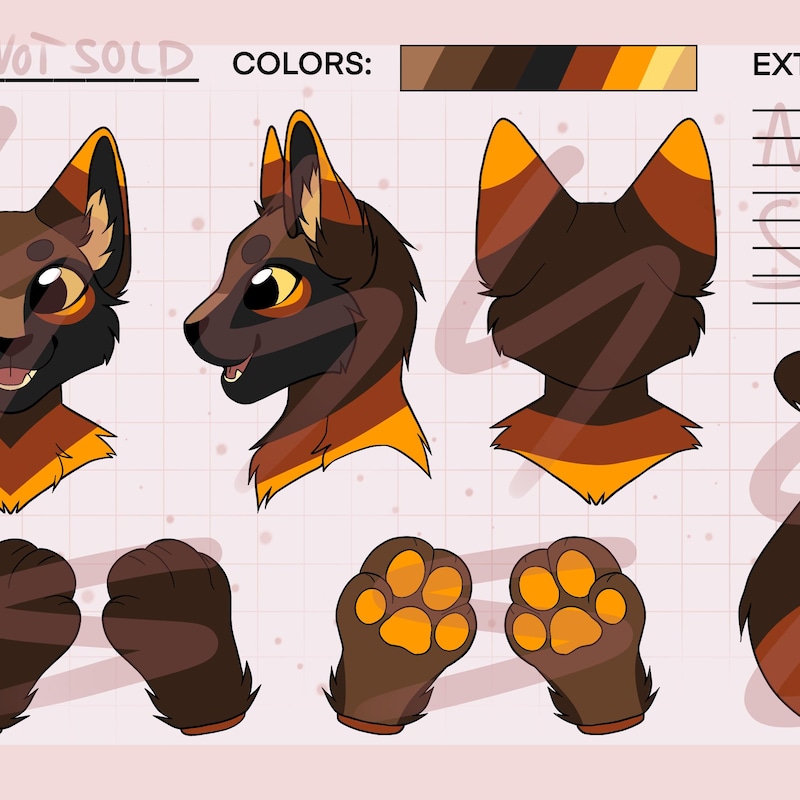 Orange Cat Adopt Furry - Etsy