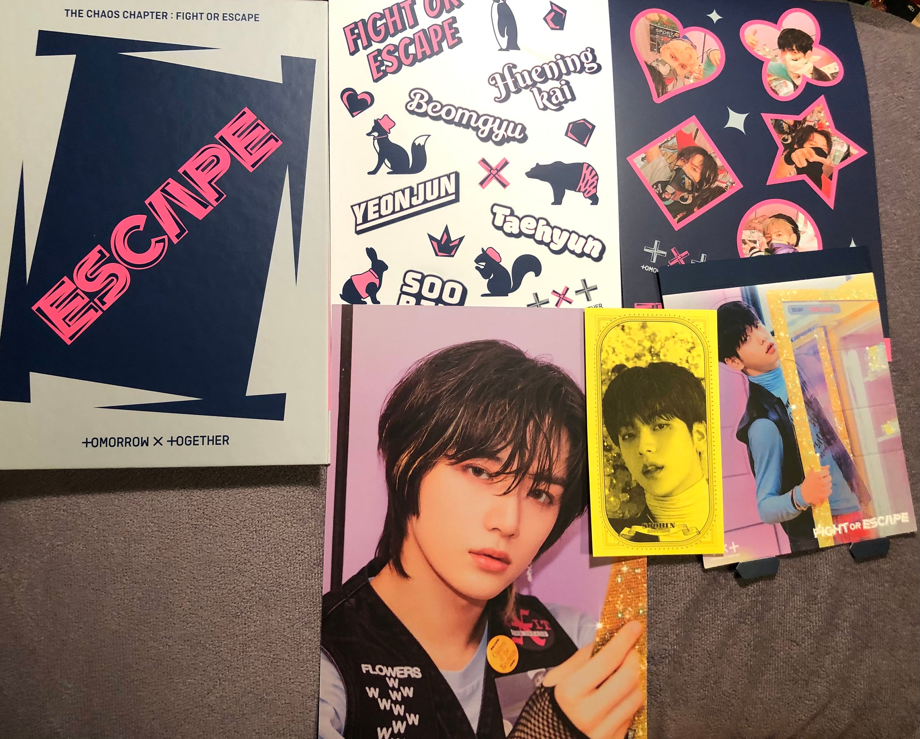 TXT the Chaos Chapter : Fight or Escape Kpop Albums all Inserts, No ...