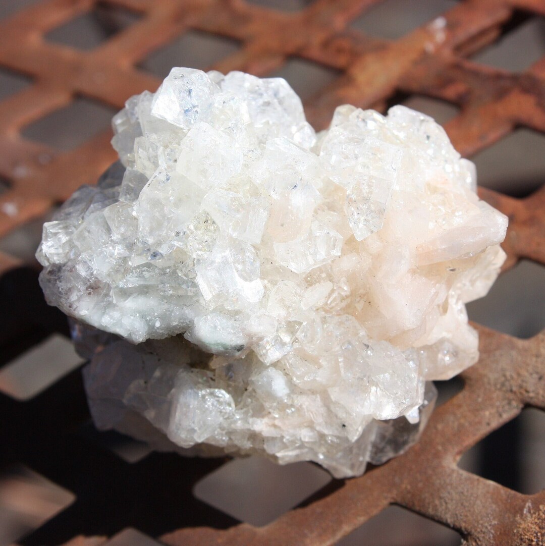 Zeolite Apophyllite and Stilbite Crystal Cluster - Etsy