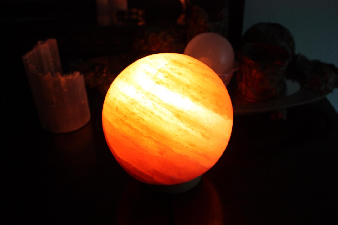 XL Himalayan Crystal Sphere Salt Lamp - Metaphysical Healing Charging ...