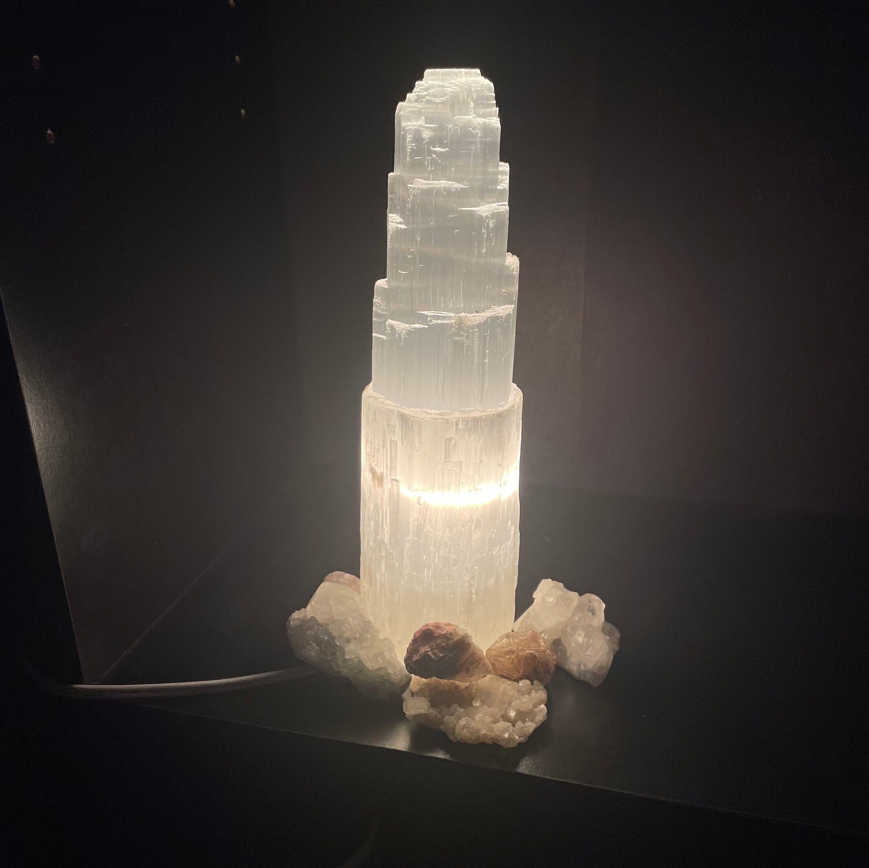 XXL Selenite Lamp, Selenite Carvings,home Decoration,crystal Gifts ...