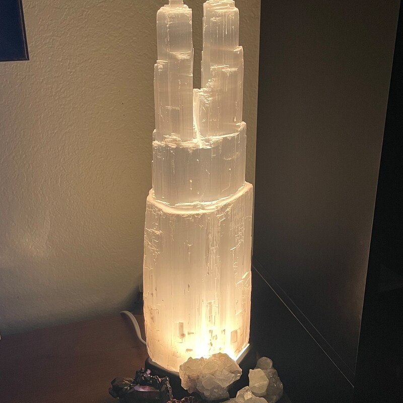 Selenite Lamp - Etsy