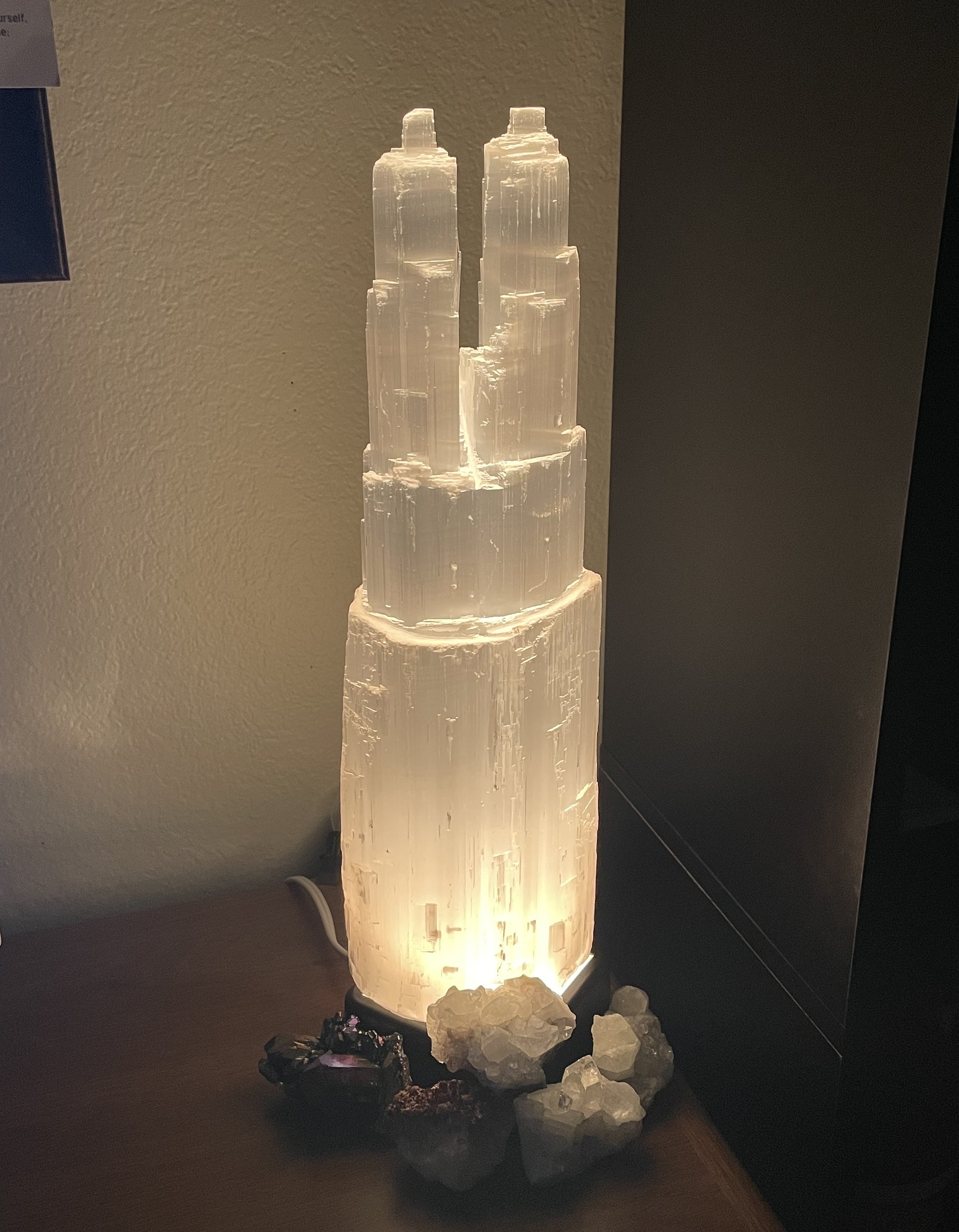 Giant XXL 16 Inch Double Point Selenite Lamp - Etsy