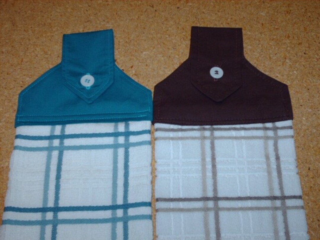 Hanging Kitchen Towels With Button Tops - Etsy