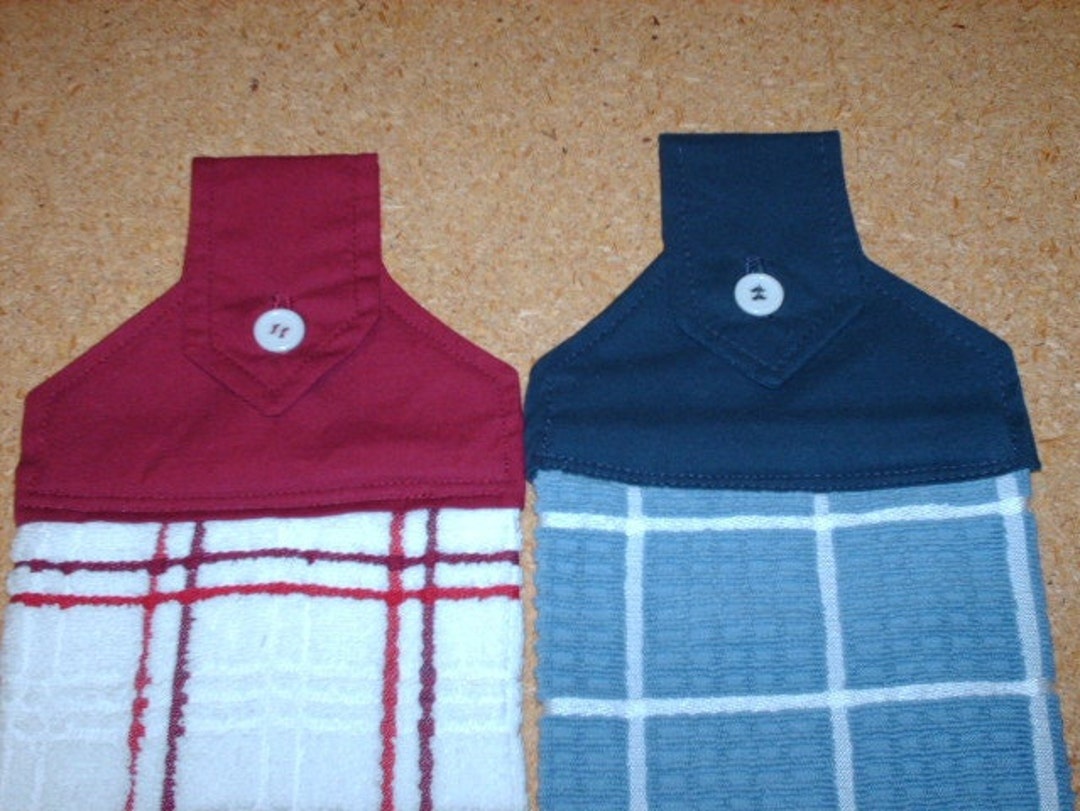 Hanging Kitchen Towels With Button Tops - Etsy