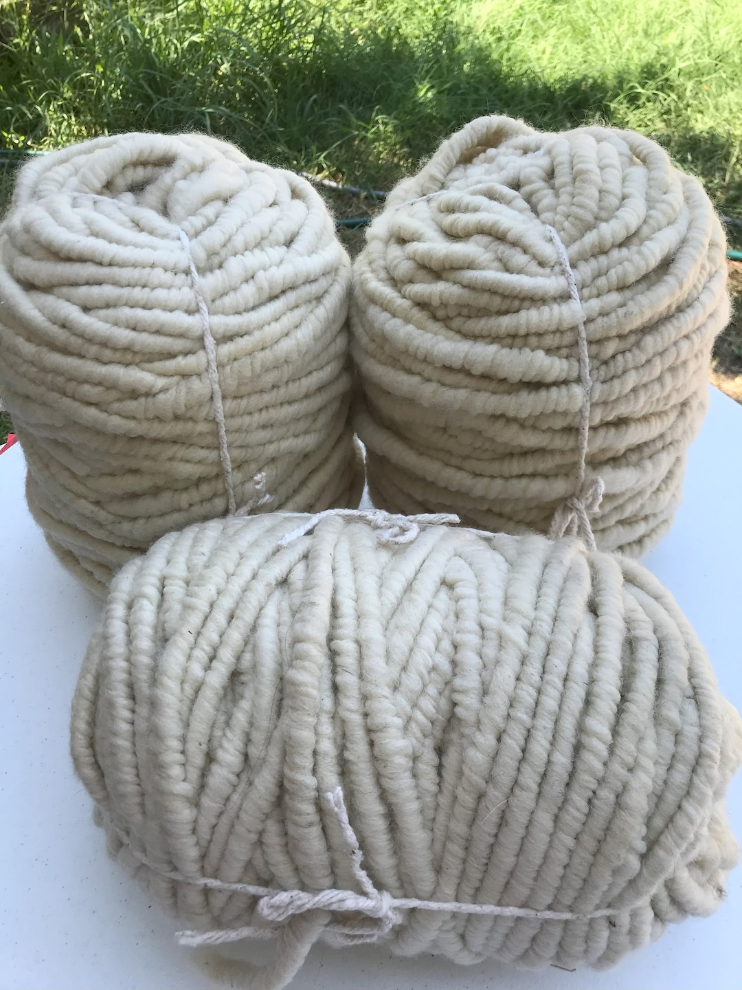 Core Spun Wool Yarn - White/cream - Etsy