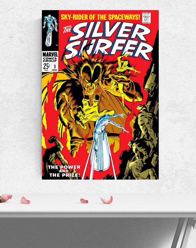 Silver Surfer #3 Comic Book Cover Digital Art Print: Mephisto 1st ...