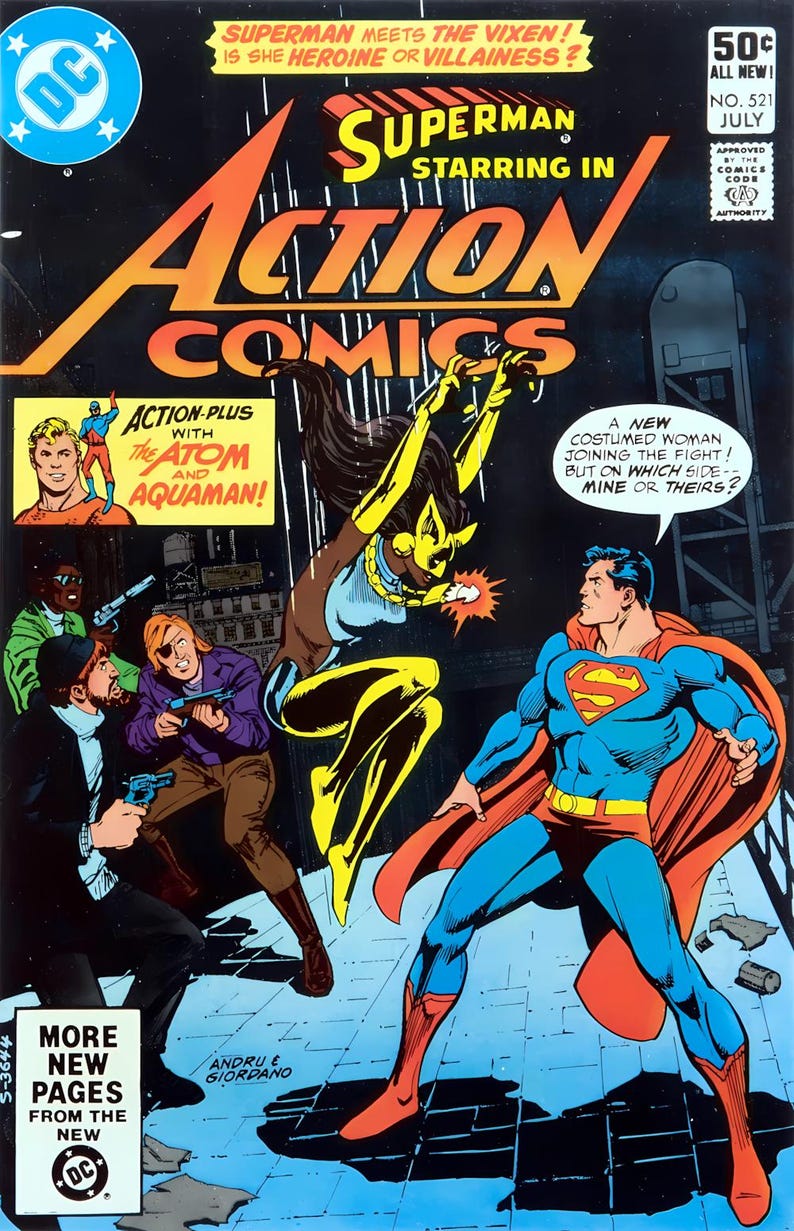 Action Comics #521 Print: Vintage DC Comic Book Cover Art (digital ...