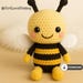 Bee Amigurumi Crochet Pattern PDF, Cute Bumblebee Plush DIY Tutorial ...