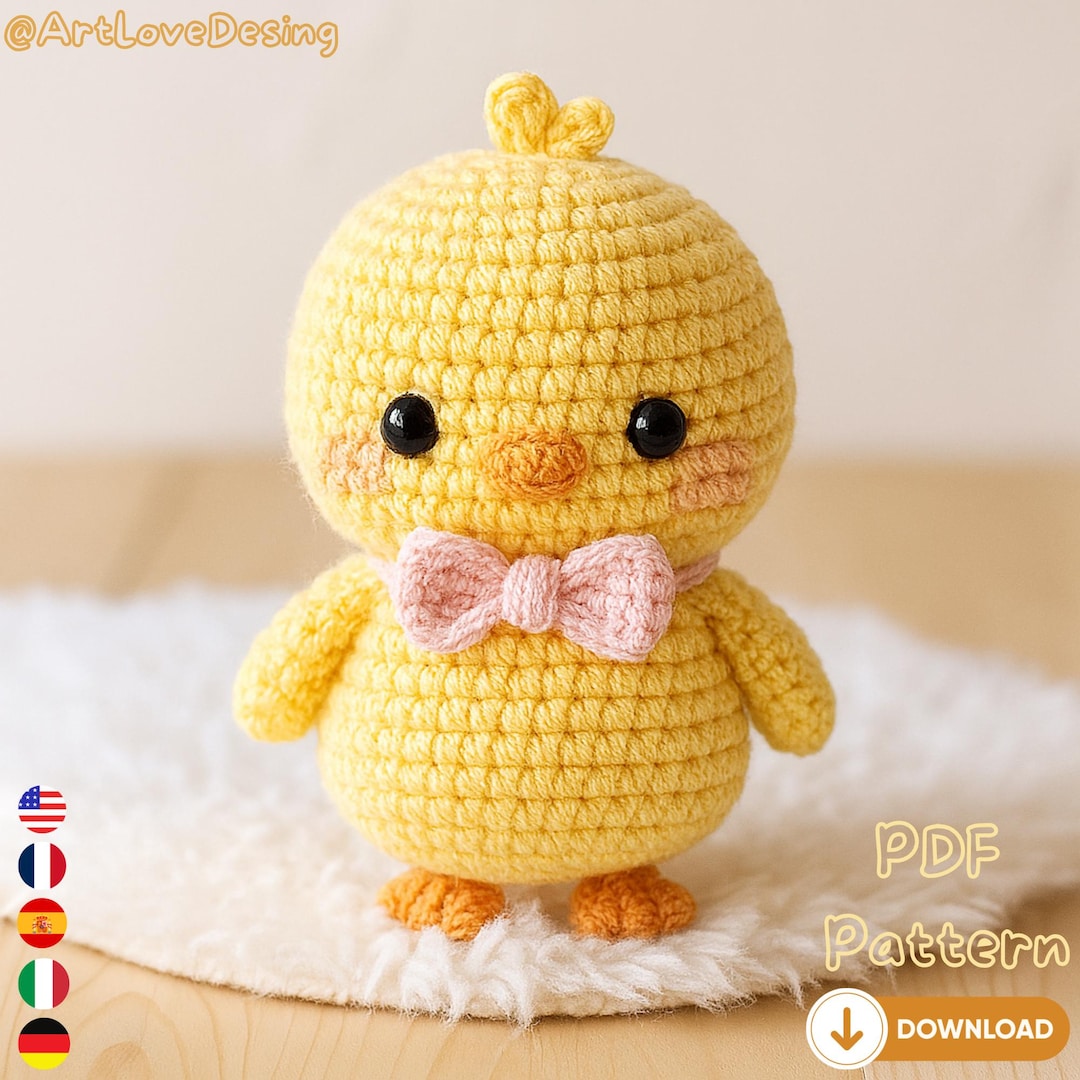 Amigurumi Chick Crochet Pattern PDF – Cute Easter Chick Plush Toy ...